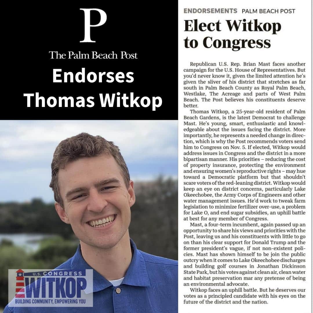Endorsements - Thomas Witkop for Congress